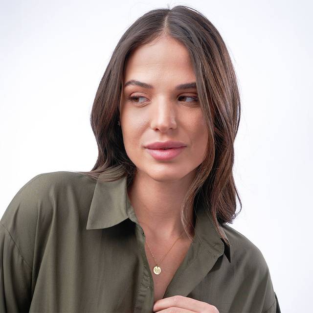 Chai Coin Necklace in 14k Yellow Gold - IsraelBlessing