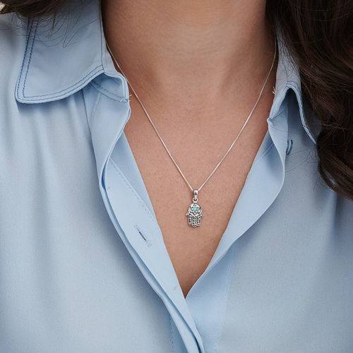 Hamsa Pendant with The Star of David - IsraelBlessing