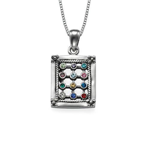 Hoshen Pendant in Silver - IsraelBlessing