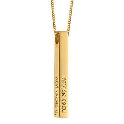 October 7th Memorial Necklace in Gold Vermeil - IsraelBlessing