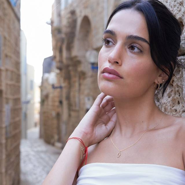 Diamonds Pave Hamsa Necklace in 10K Yellow Gold - IsraelBlessing