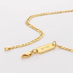 Hebrew Tag Men Necklace in Gold Vermeil - IsraelBlessing