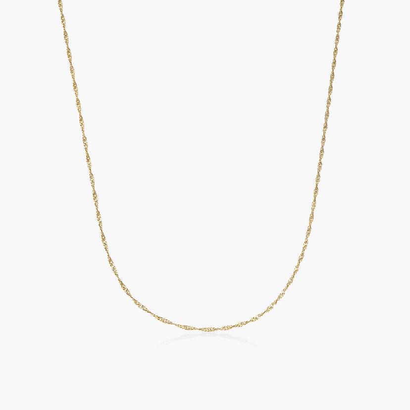 Singapore Closed chain 14k Yellow Gold - IsraelBlessing